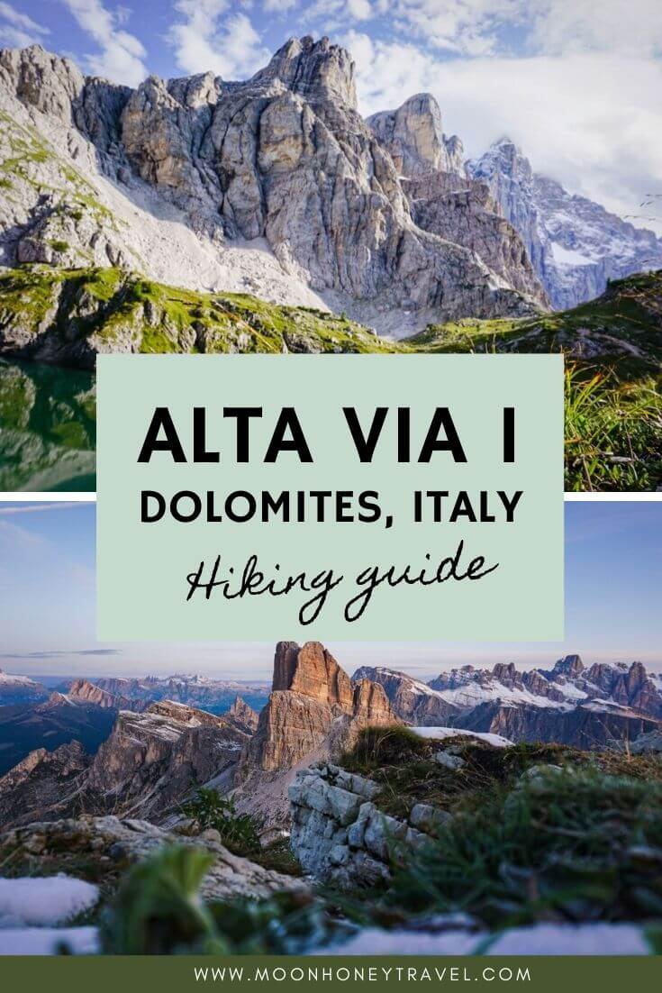Alta Via 1 Dolomites Hiking Guide + Map with Rifugios