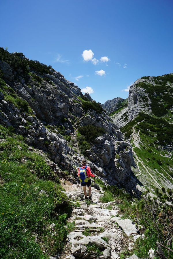 Hiking to Mount Vogel High above Lake Bohinj, Slovenia