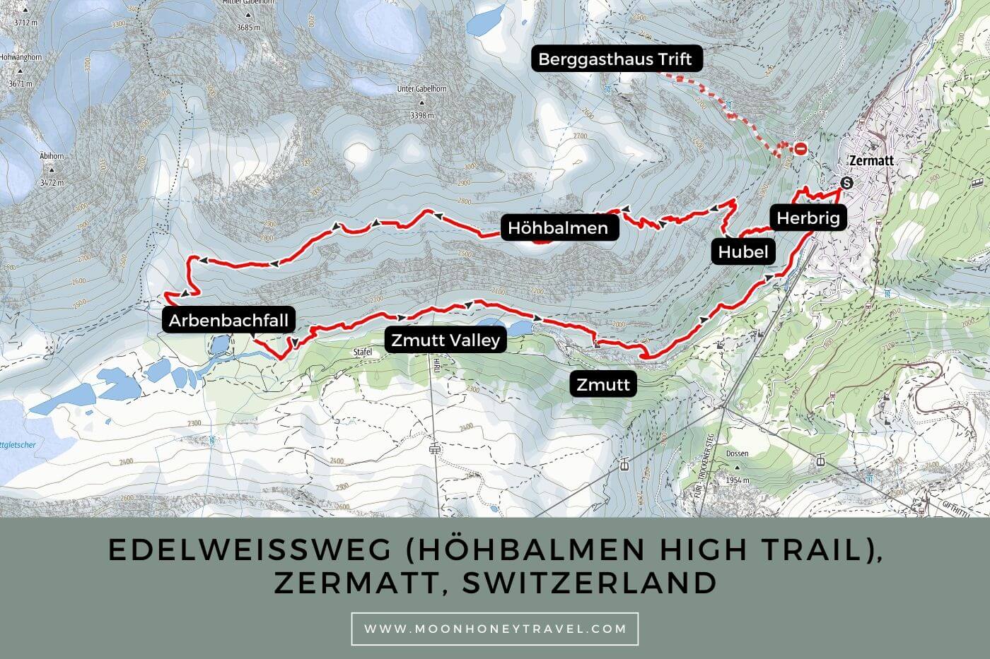 Edelweissweg Hike (Höhbalmen High Trail) in Zermatt