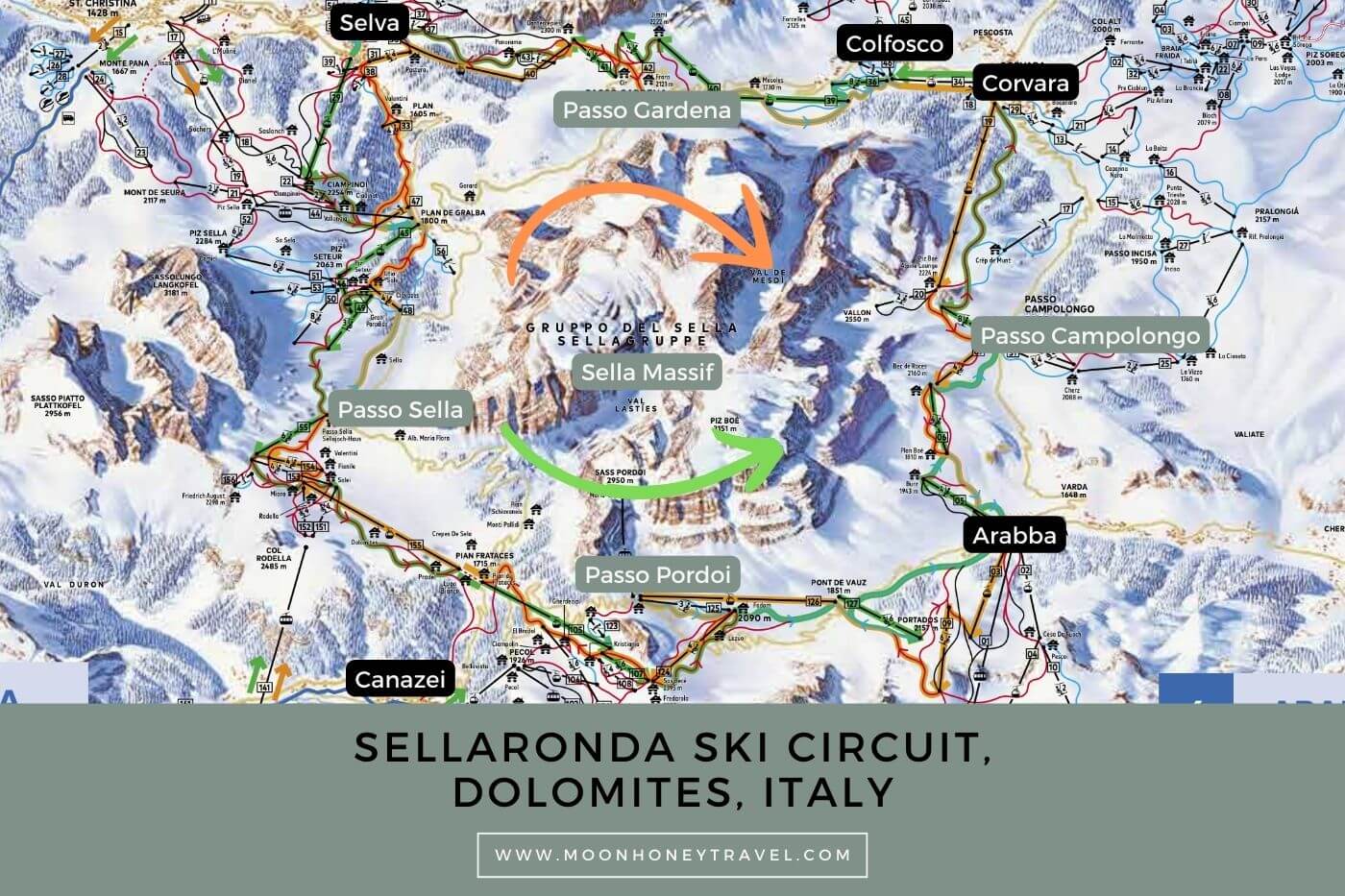 Tips for Skiing the Sella Ronda Ski Circuit, Dolomites