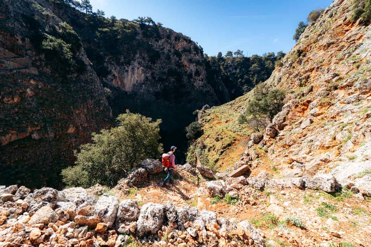 How We Hiked Aradena Gorge in Crete (Our Route + Map)