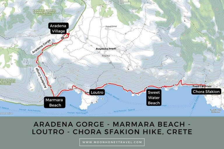How We Hiked Aradena Gorge in Crete (Our Route + Map)